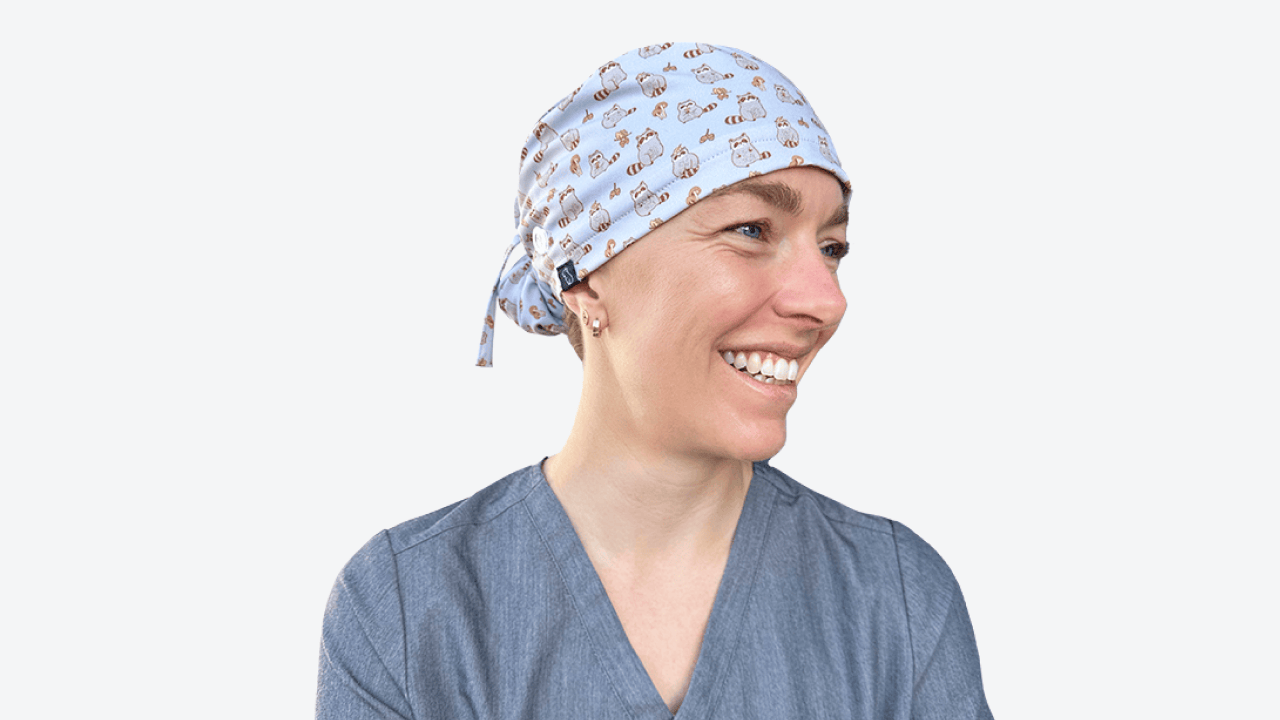 Capy Bun Cap: surgeon style scrub cap for long hair