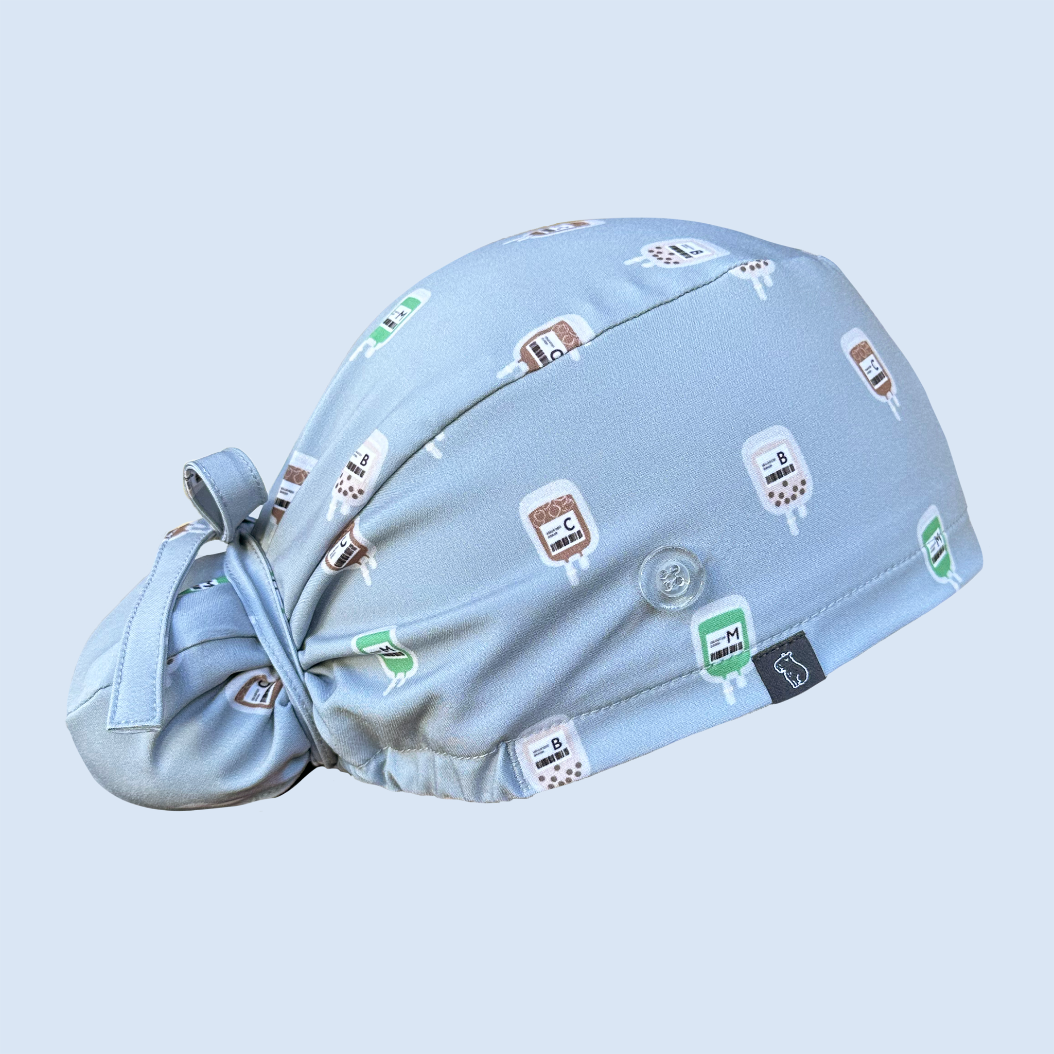 Capy Bun Scrub Cap in Drip Therapy