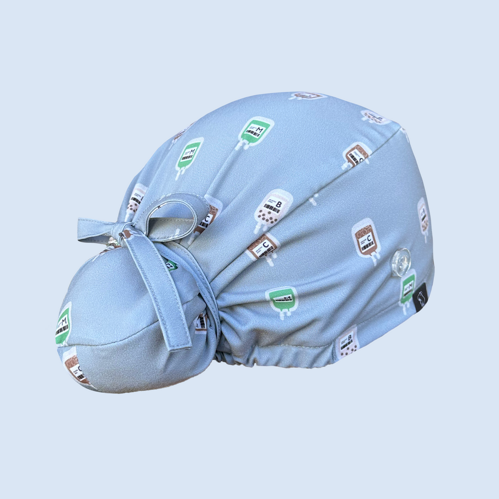 Capy Bun Scrub Cap in Drip Therapy