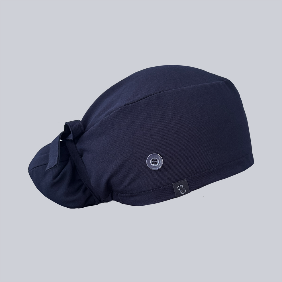 Capy Bun Scrub Cap in Navy (solid)