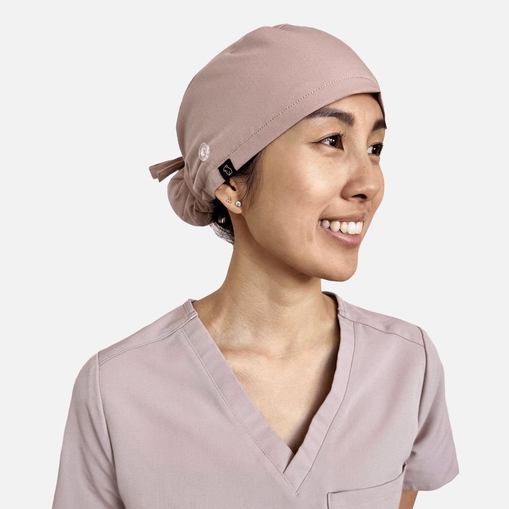 Capy Bun Scrub Cap in Rose (Pink)